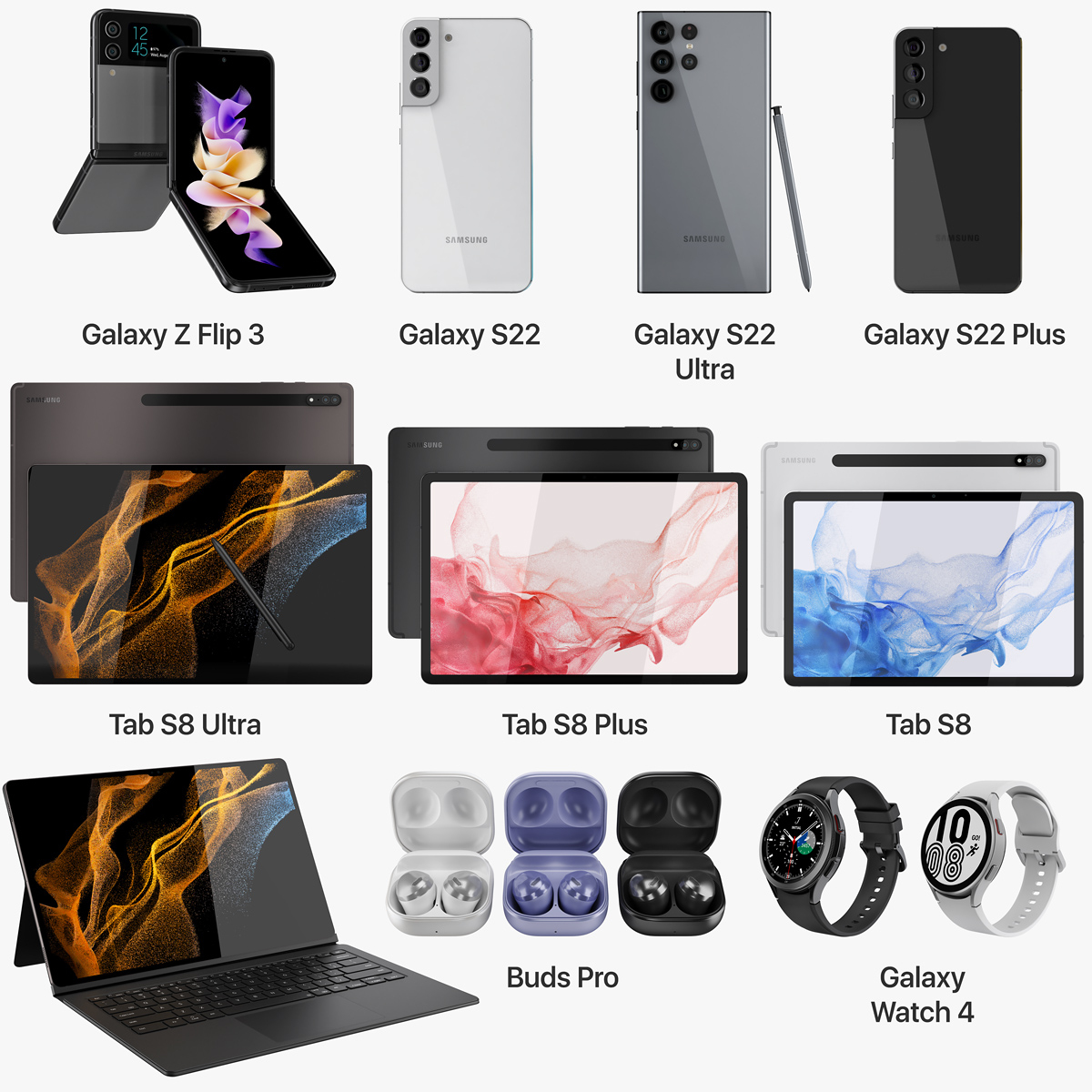 modelo 3d Colección Samsung GALAXY 2022 - TurboSquid 1858244
