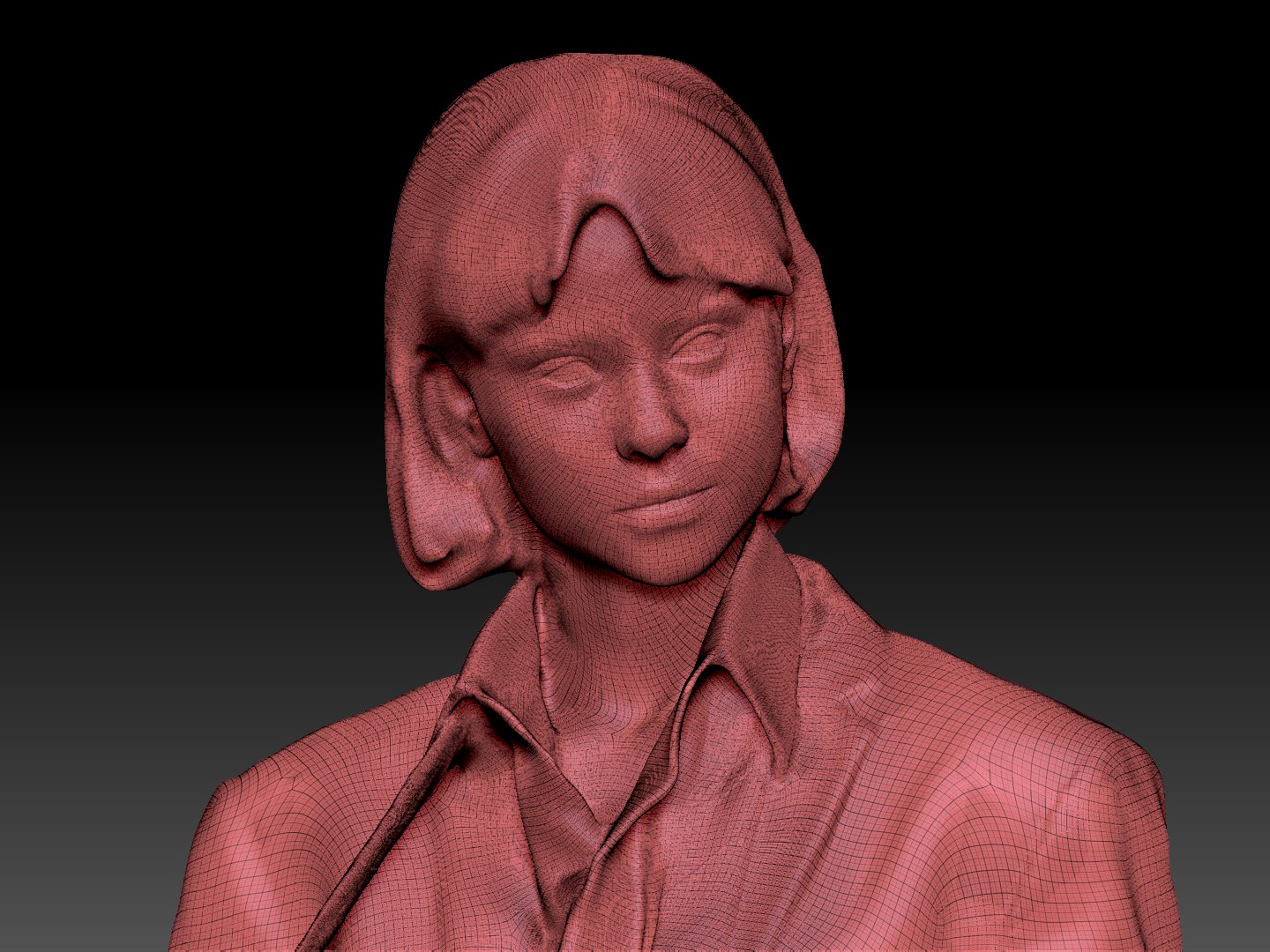 3D young woman school uniform model - TurboSquid 1613855