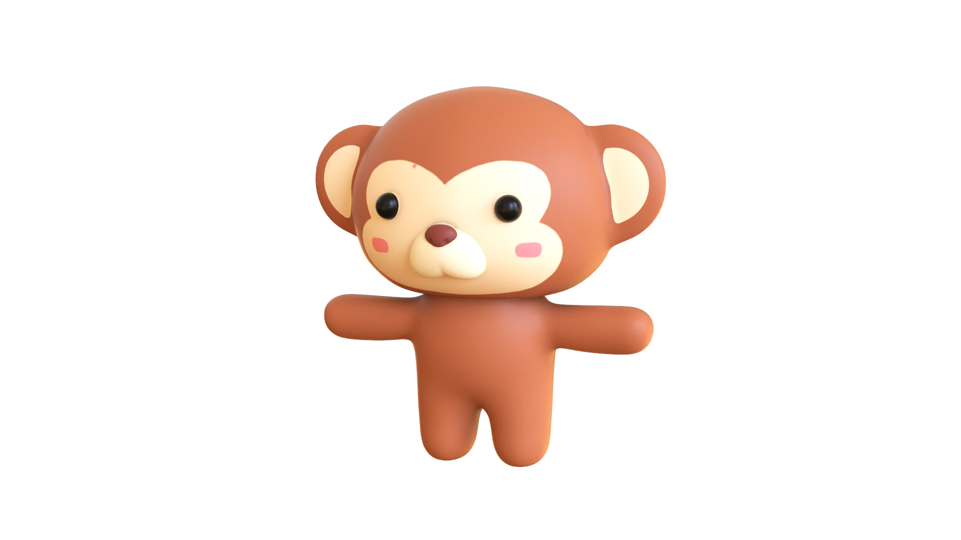 3D Model Character008 Chubby Monkey - TurboSquid 2341958