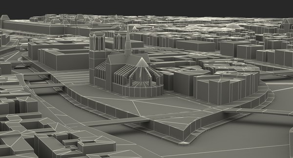 Paris skyline 3D model - TurboSquid 1407612
