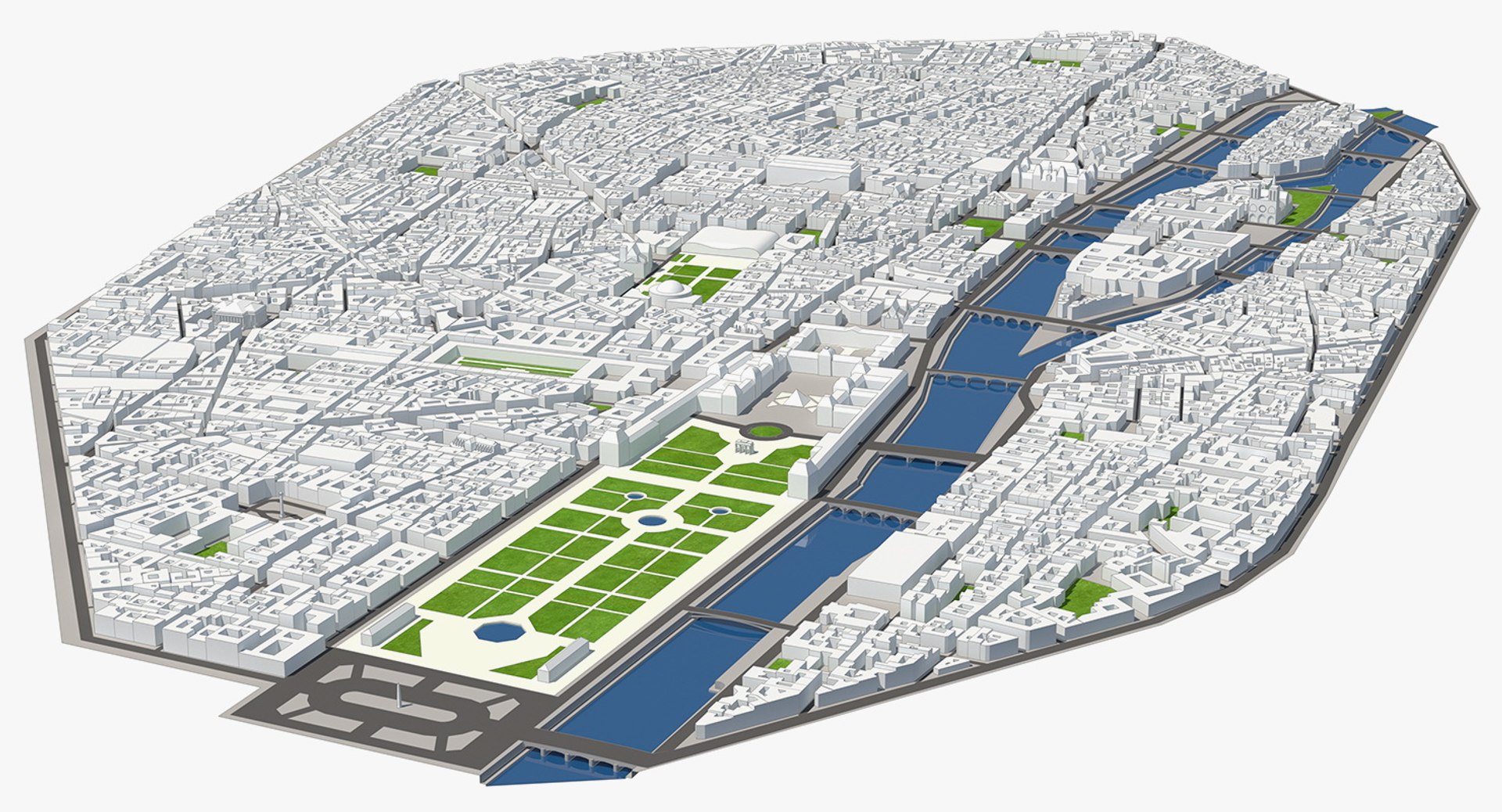 Paris Skyline 3D Model - TurboSquid 1407612