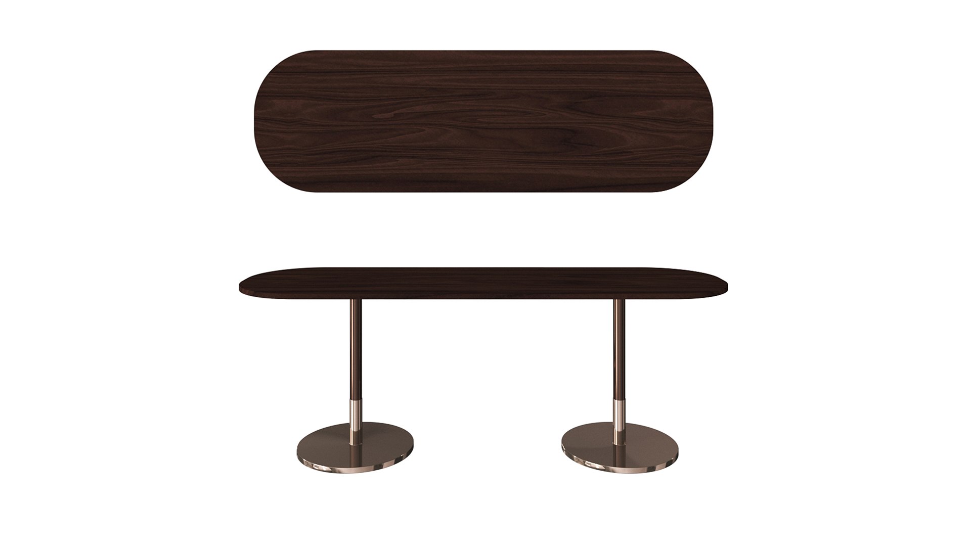 3D Misura Emme Stiletto Oval wooden console table model - TurboSquid 2113045