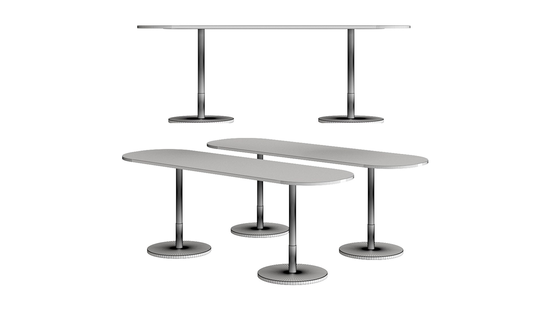 3D Misura Emme Stiletto Oval Wooden Console Table Model - TurboSquid 2113045