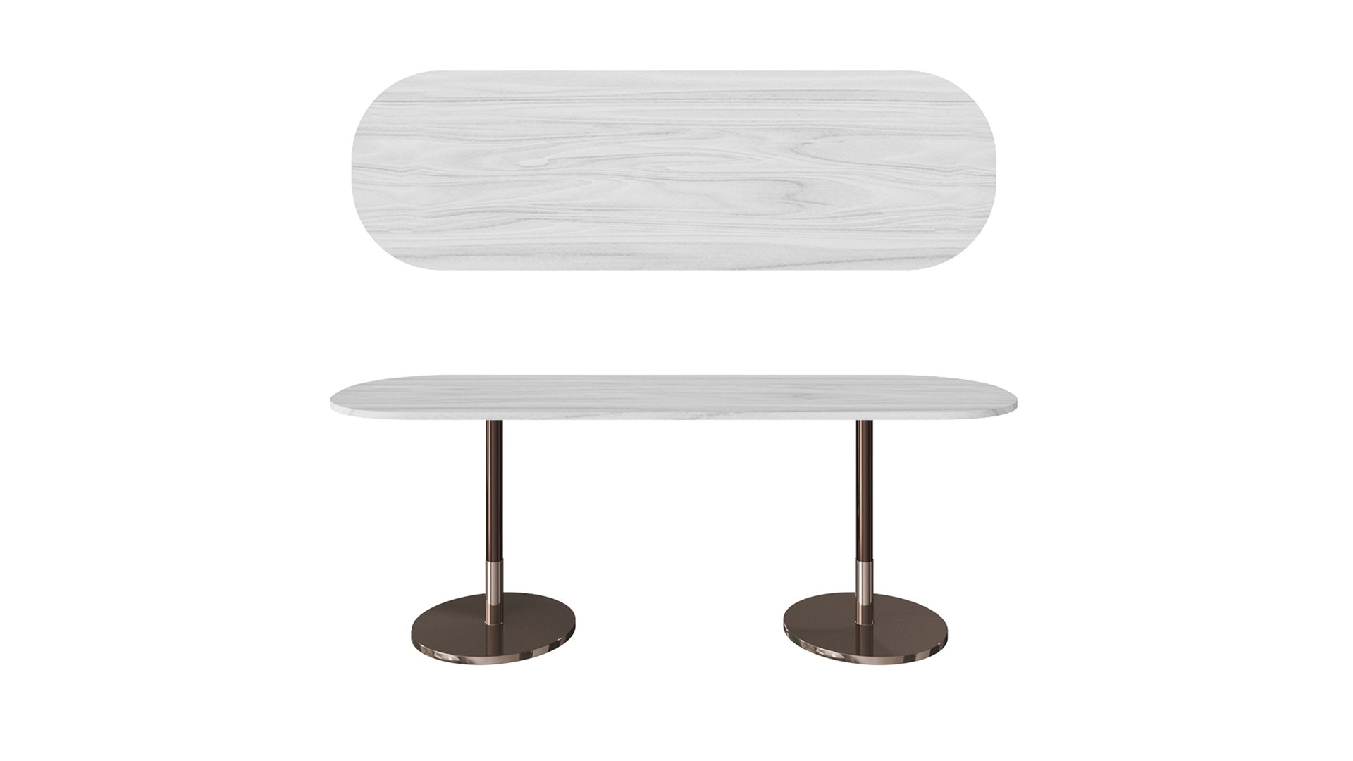 3D Misura Emme Stiletto Oval wooden console table model - TurboSquid 2113045