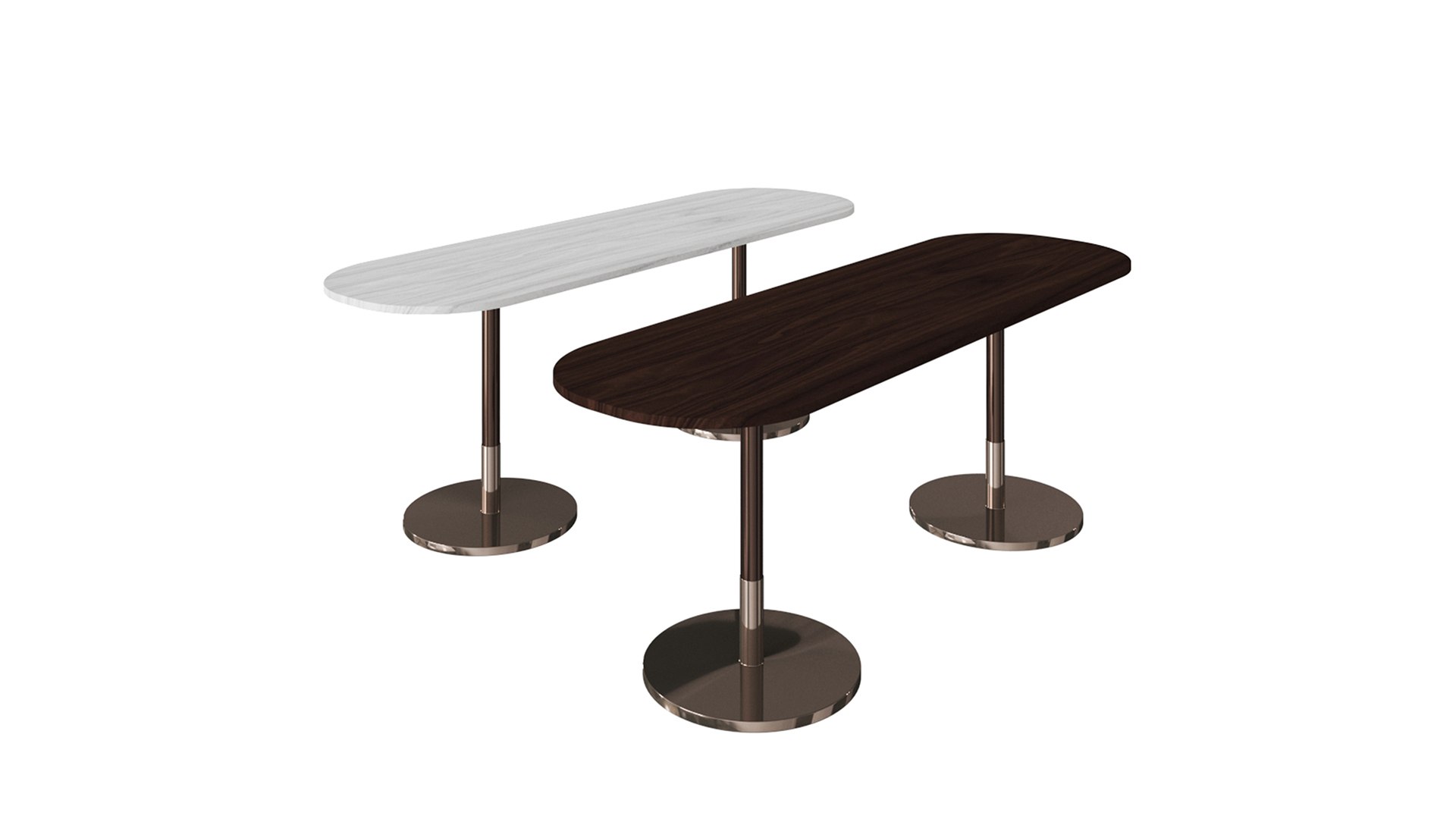 3D Misura Emme Stiletto Oval wooden console table model - TurboSquid 2113045