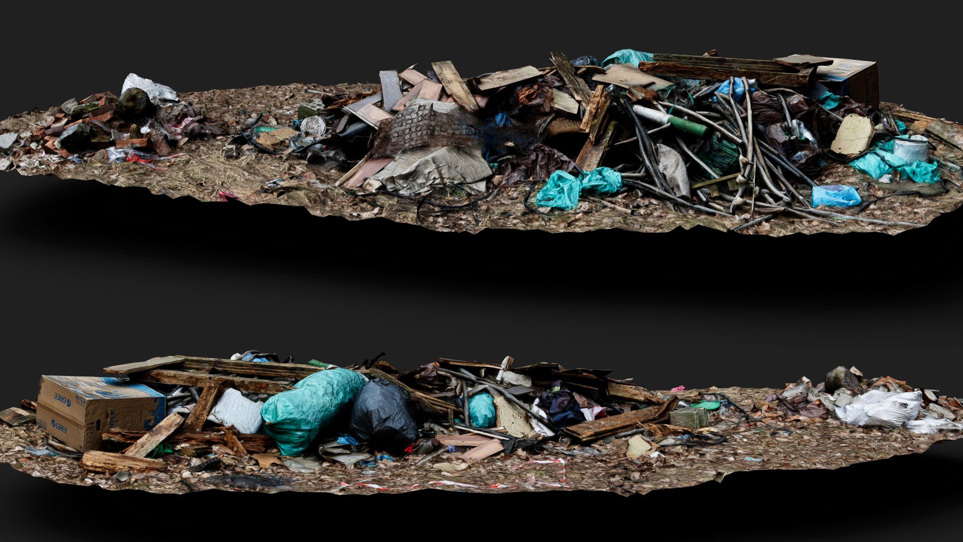 3D Model Garbage Pile Mixed Trash PBR Photogrammetry - TurboSquid 2390173