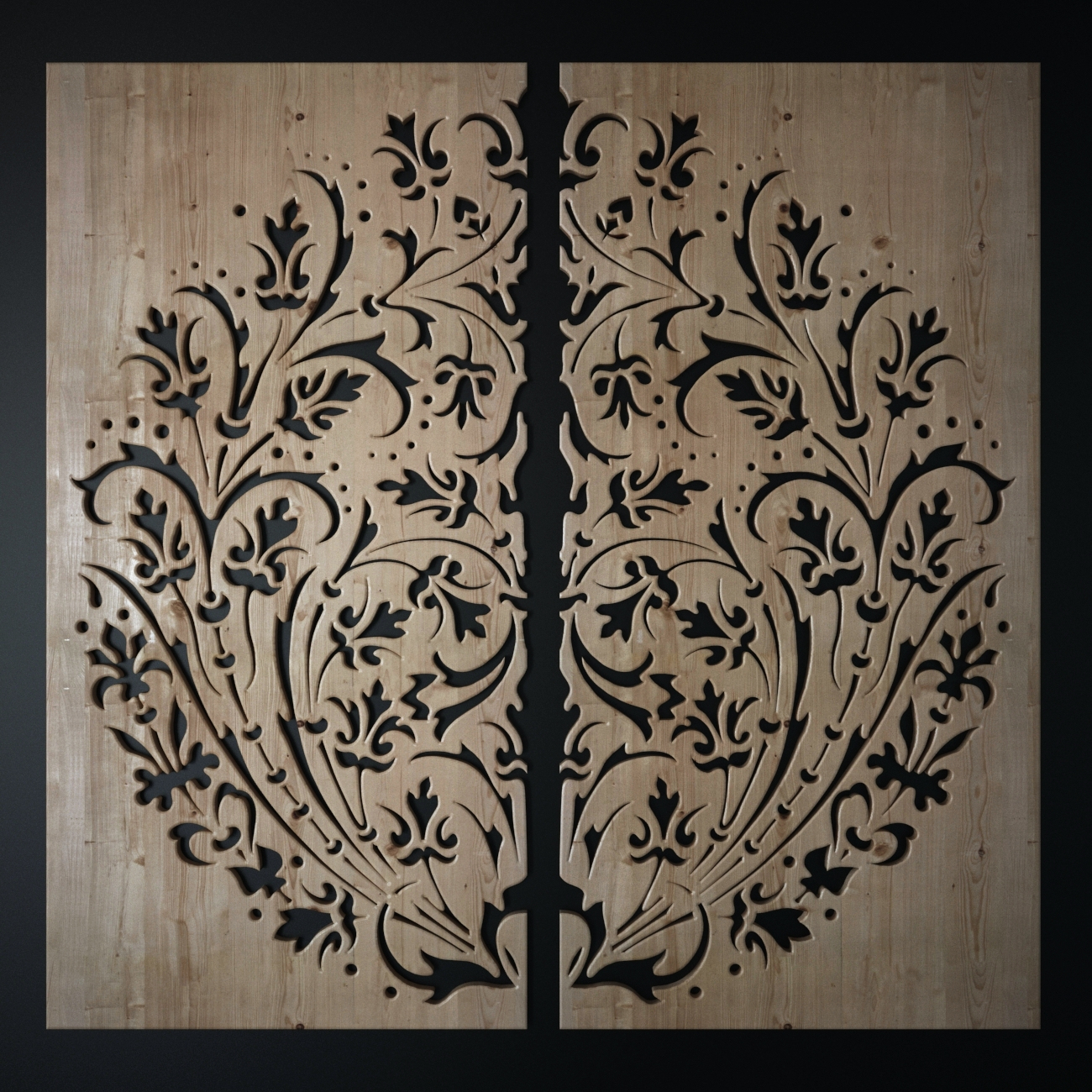 3dsmax decorative laser cutting pattern