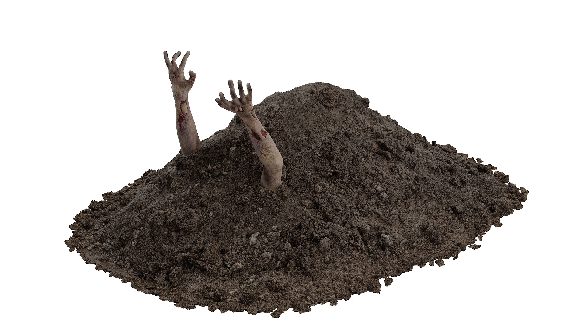 Zombie Hands Emerging From Ground 3D - TurboSquid 2374061