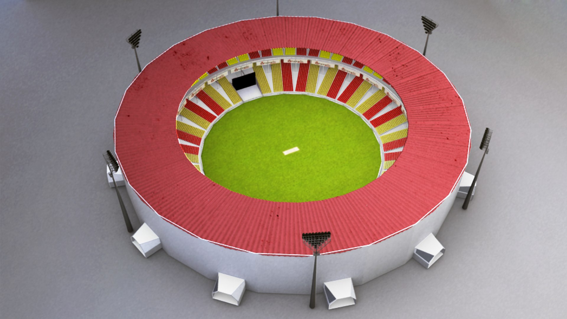 3D Model Cricket Stadium - TurboSquid 1307165