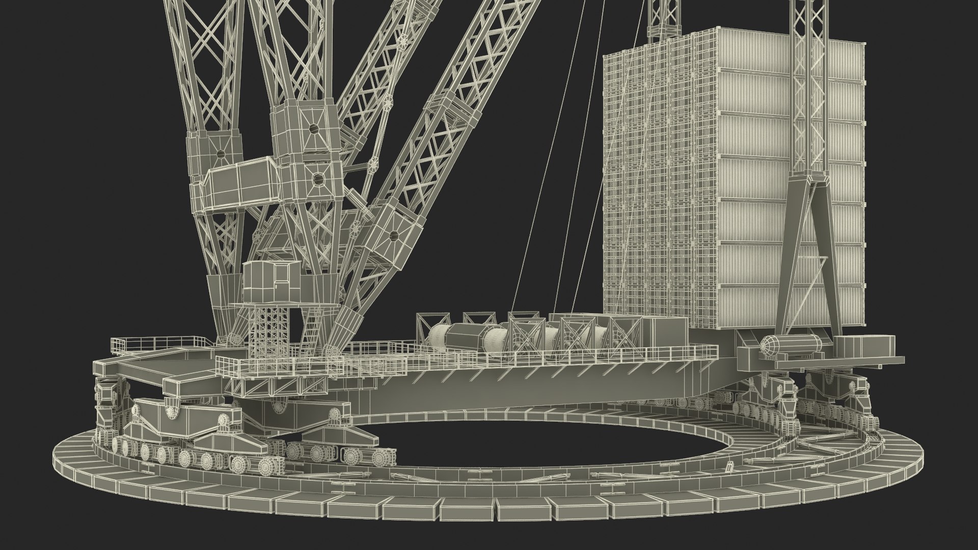 3D Heavy Lift Crane Yellow - TurboSquid 2323663