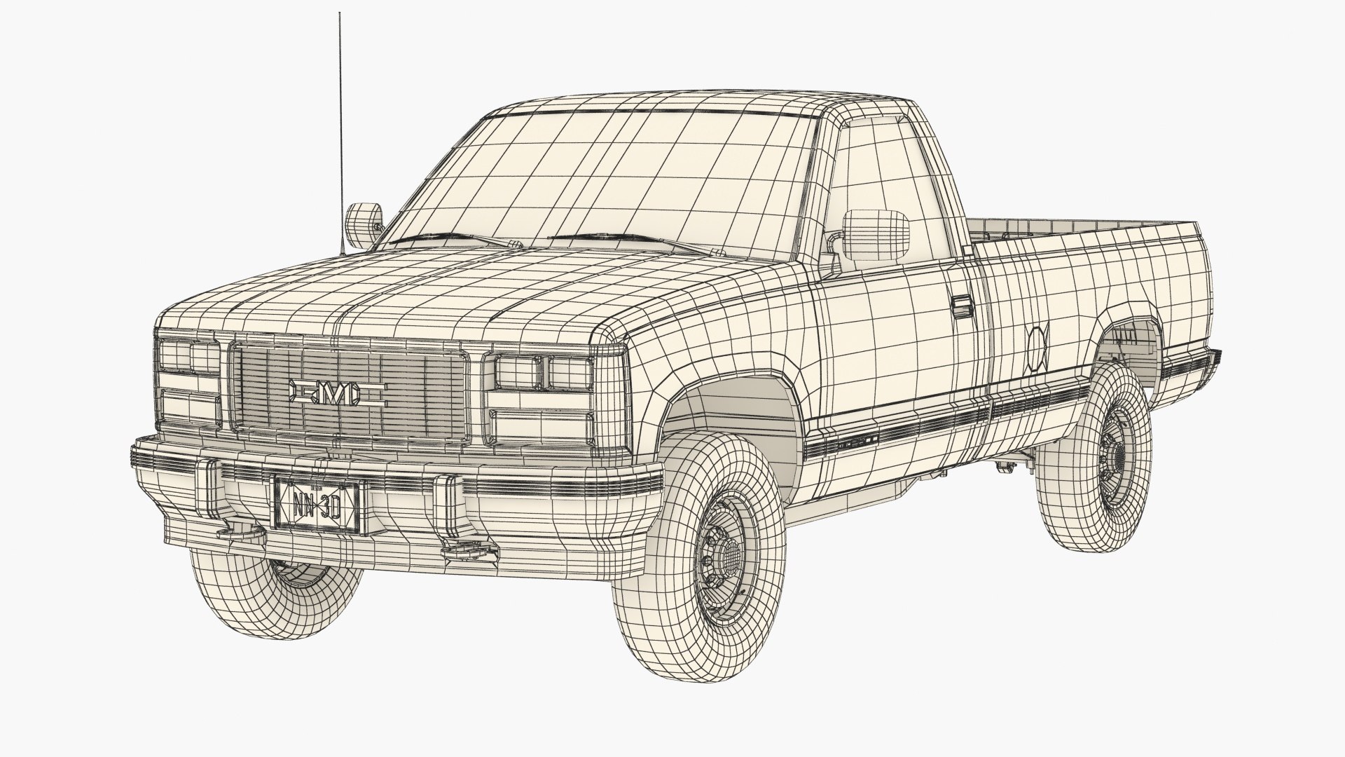 1988 GMC SIERRA 2500 model - TurboSquid 1821964
