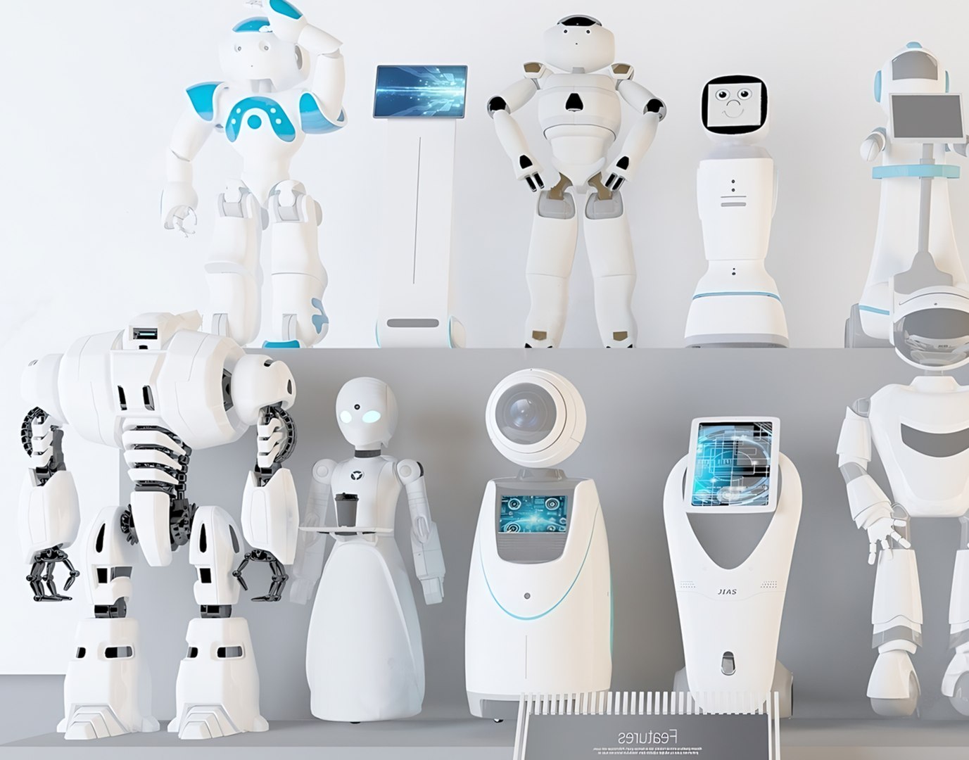 Robots Collection Intelligent Robot Smart Robot Humanoid Robot 3D ...