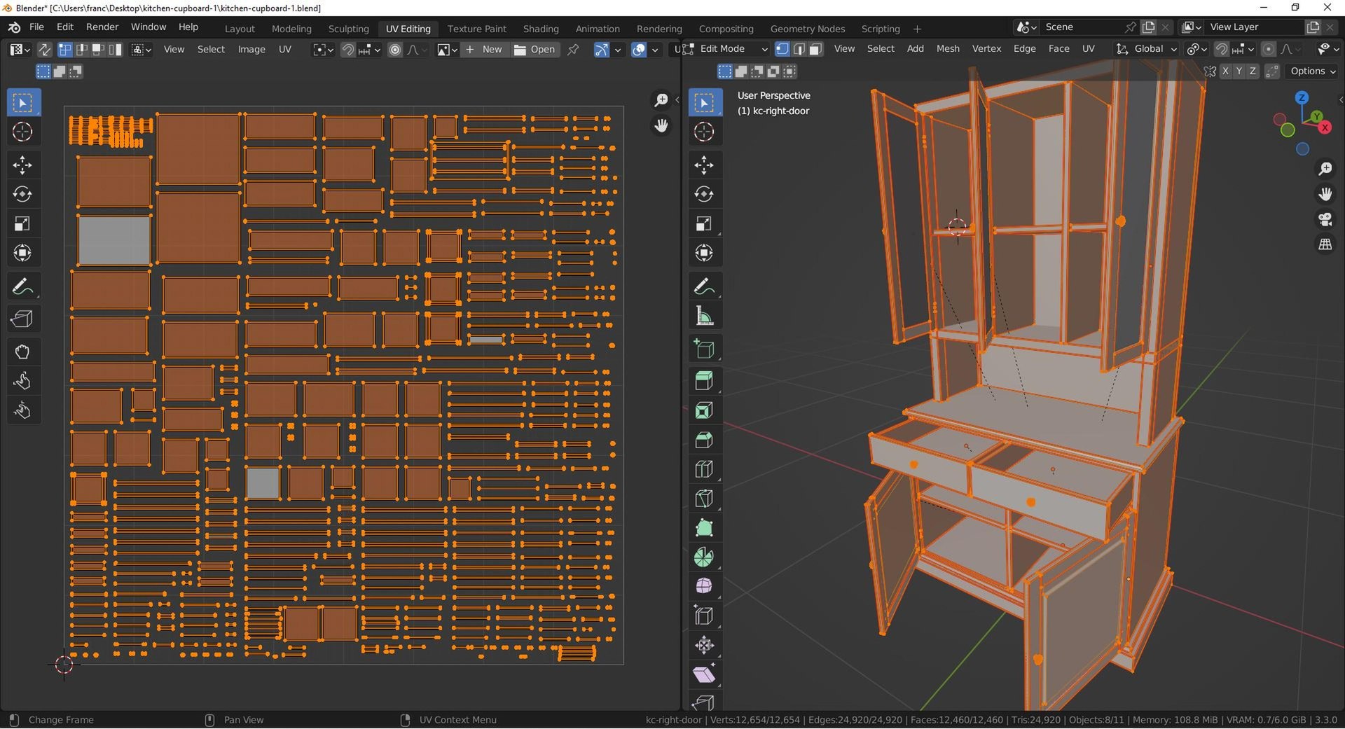3D Model Kitchen Cupboard 1 - TurboSquid 2056256