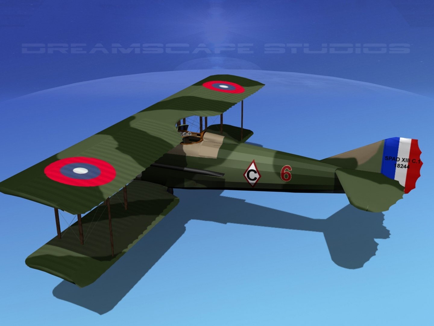 3d Model Spad Xiii Xii Fighters