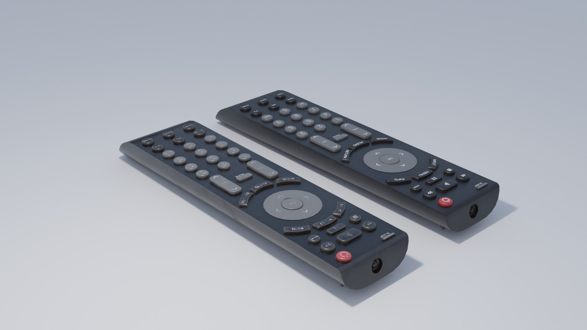 3D Large TV Remote with Distressed Version 4K - TurboSquid 1971933
