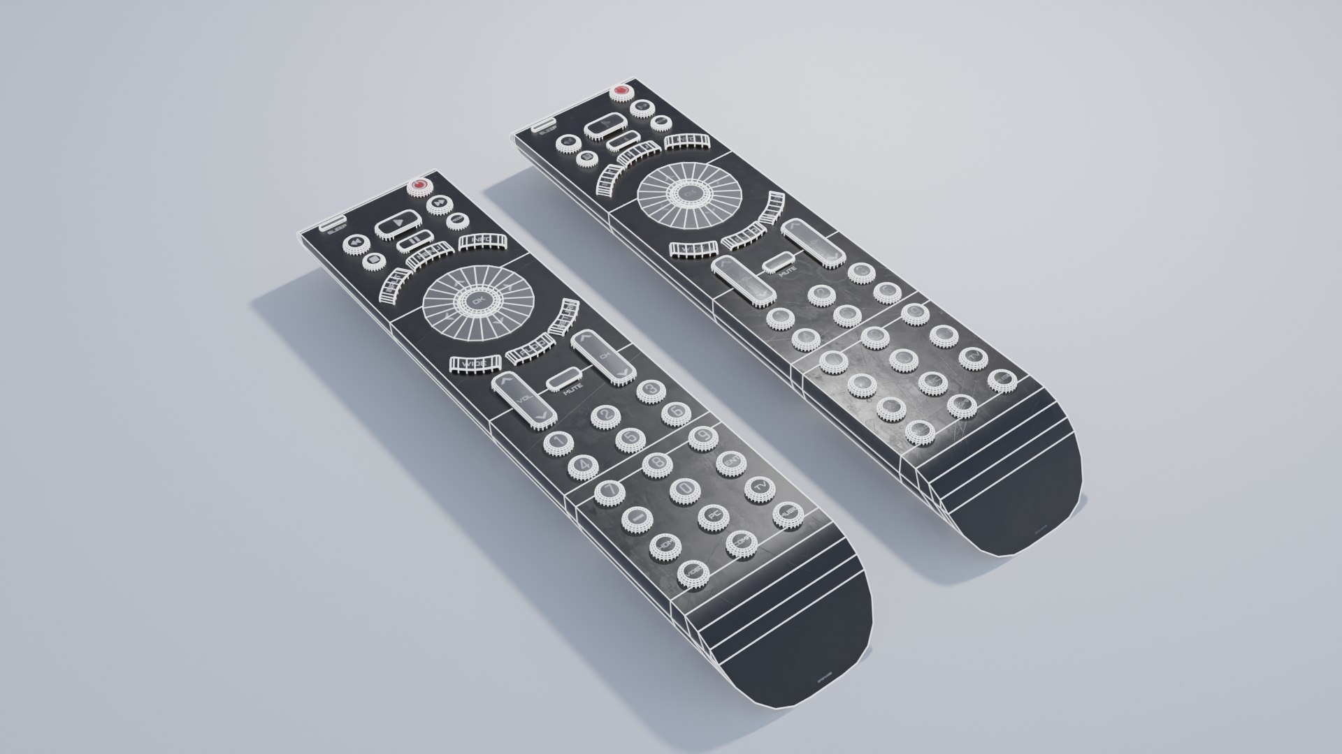 3D Large TV Remote with Distressed Version 4K - TurboSquid 1971933