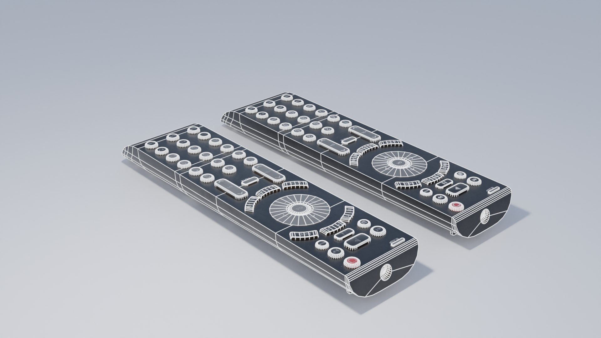 3D Large TV Remote with Distressed Version 4K - TurboSquid 1971933