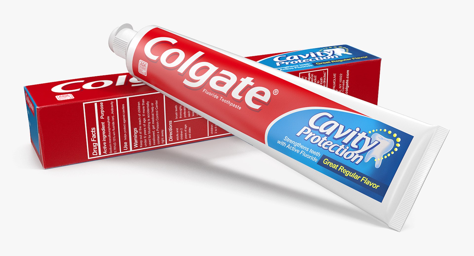 Colgate Toothpaste Box Tube Model - TurboSquid 1341311