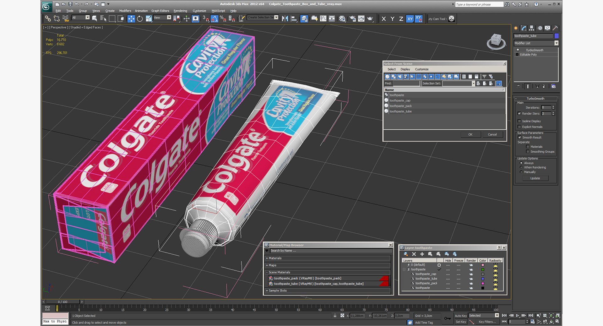 Colgate Toothpaste Box Tube Model - TurboSquid 1341311