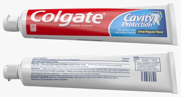 Colgate toothpaste box tube model - TurboSquid 1341311