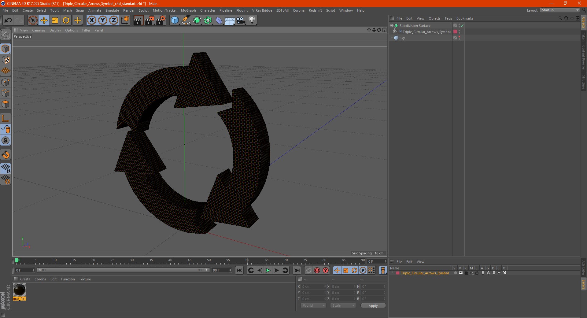 3D Circular Arrows Symbol - TurboSquid 1693766