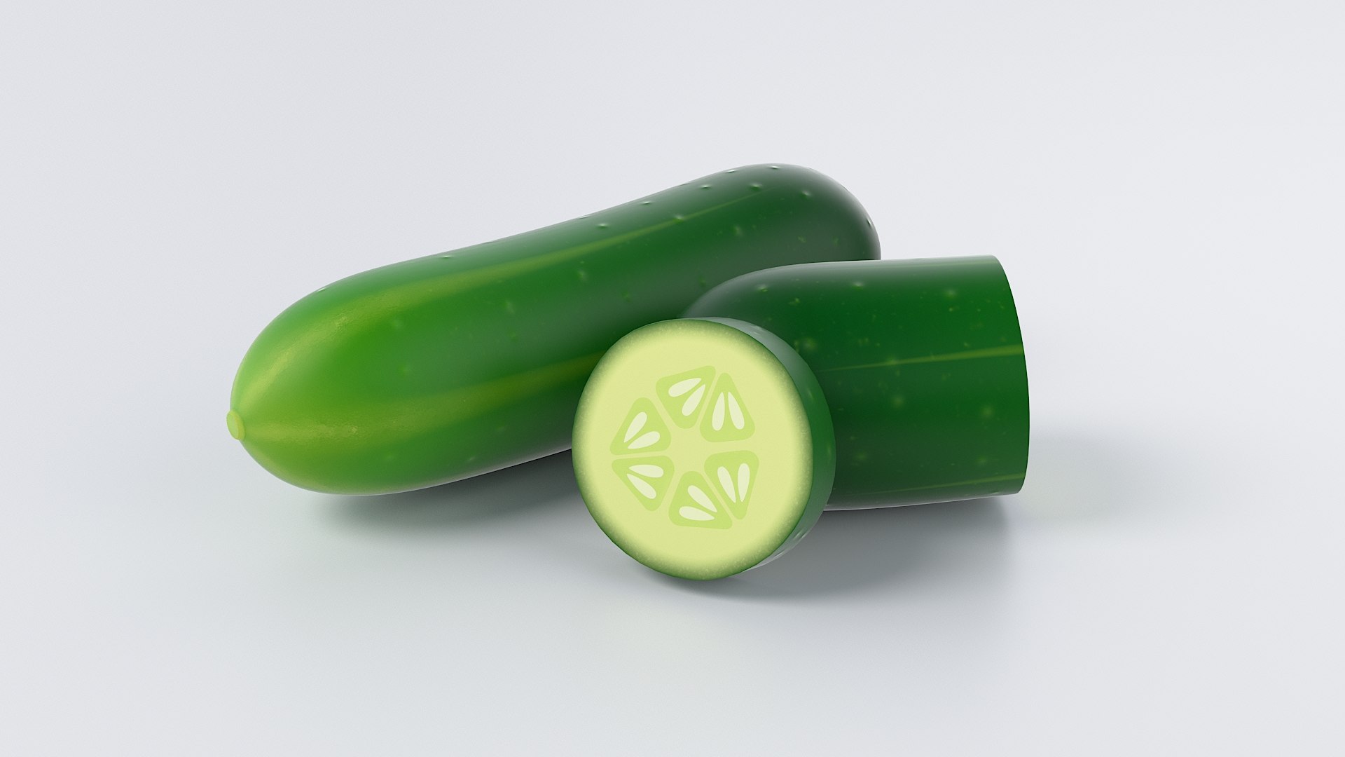 3D model Cartoon Cucumber - TurboSquid 2070335