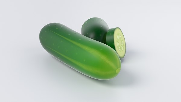 modelo 3d Cartoon Cucumber - TurboSquid 2070335