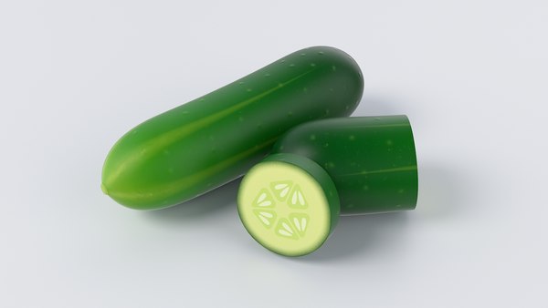 modelo 3d Cartoon Cucumber - TurboSquid 2070335