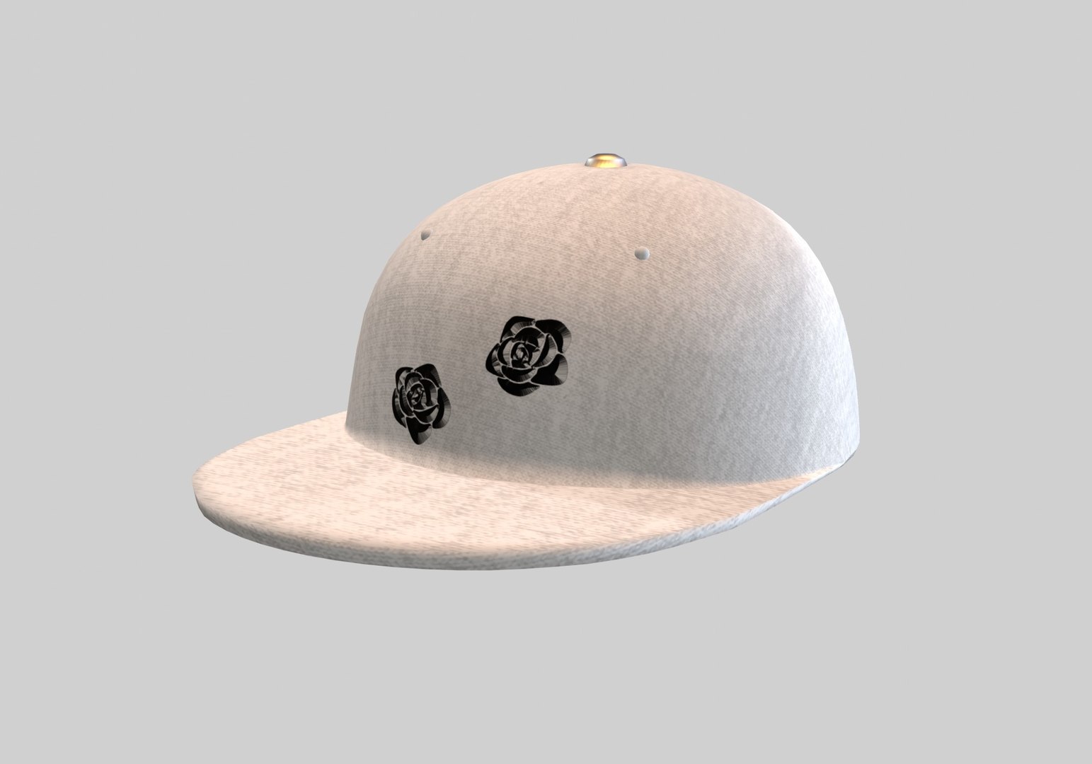 White Stylistic Cap Model - TurboSquid 1893219