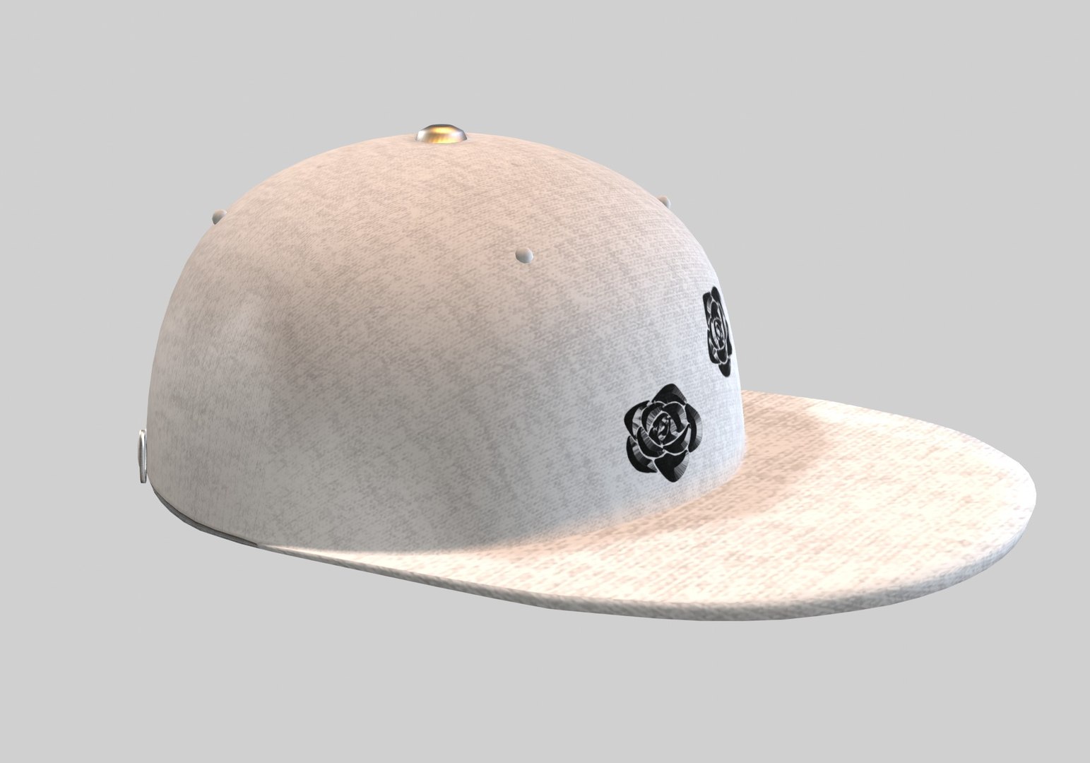 White Stylistic Cap Model - TurboSquid 1893219