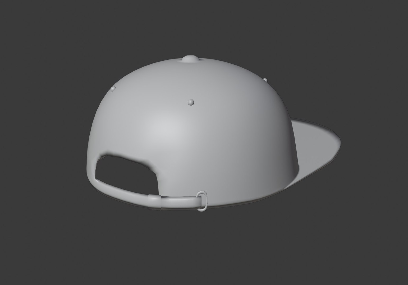 White stylistic cap model - TurboSquid 1893219