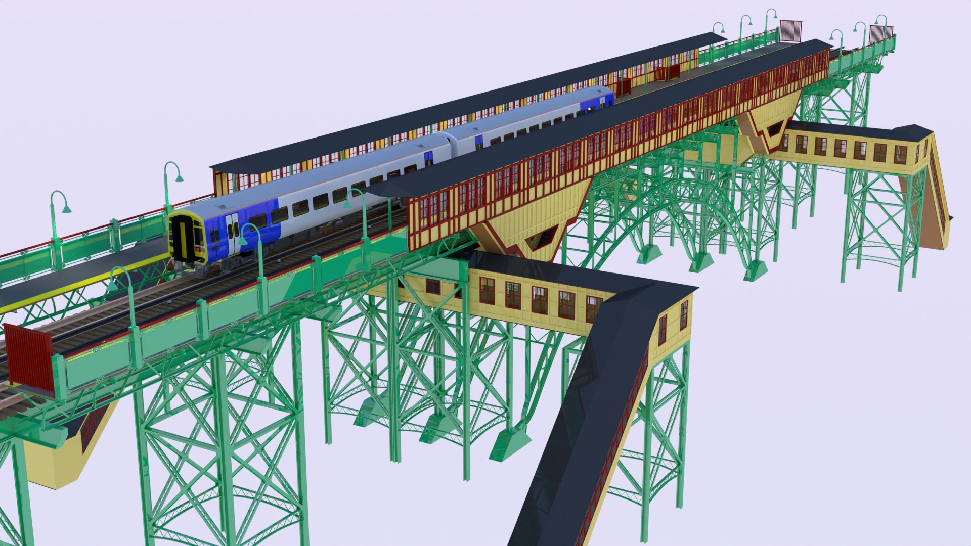 British Railway Station 3D Model - TurboSquid 2309341