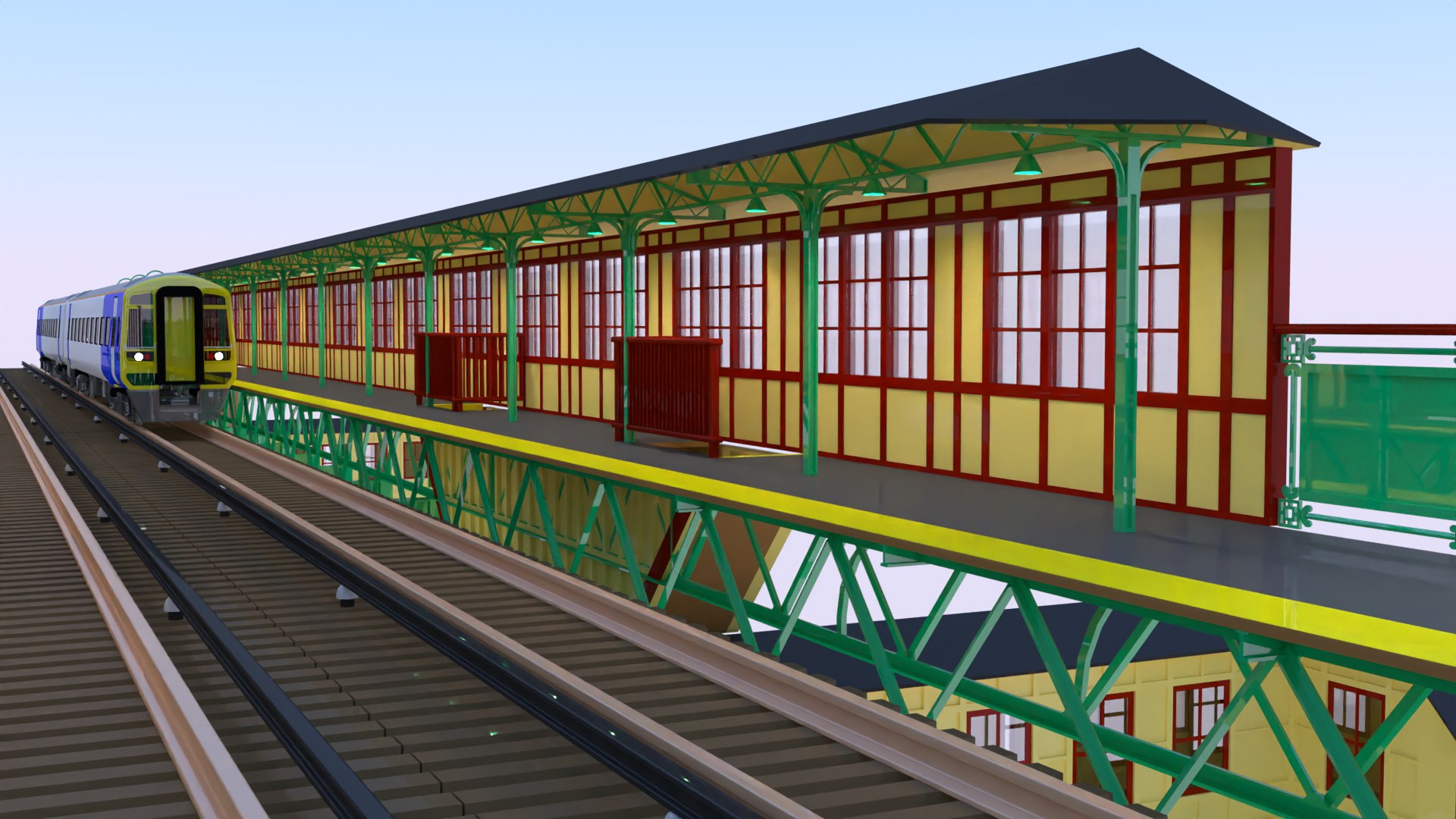 British Railway Station 3D Model - TurboSquid 2309341