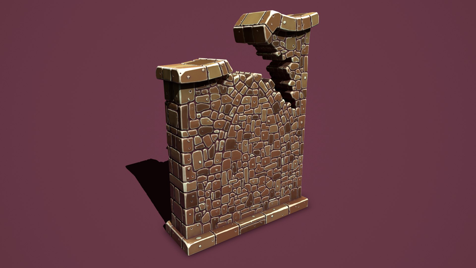 Fantasy Wall 1 Broken 3D - TurboSquid 1716721