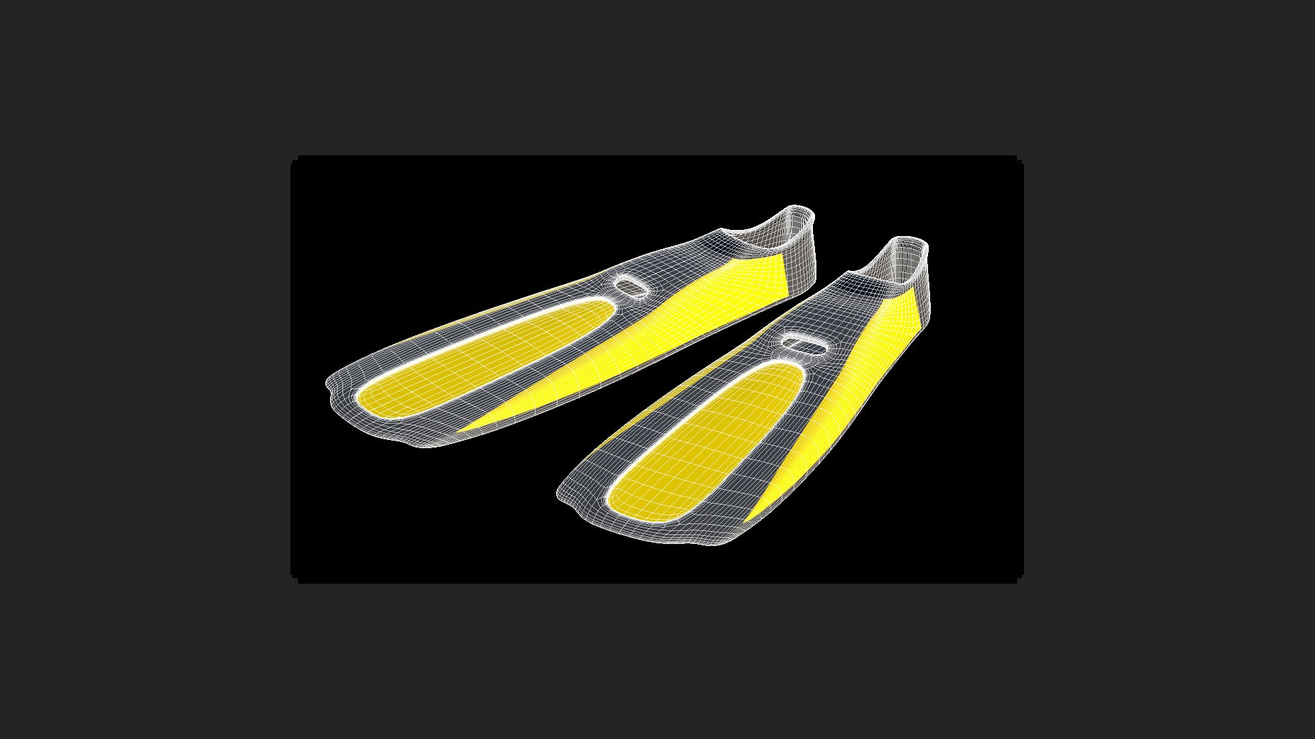 Dive Flippers Yellow 3D Model - TurboSquid 2150989