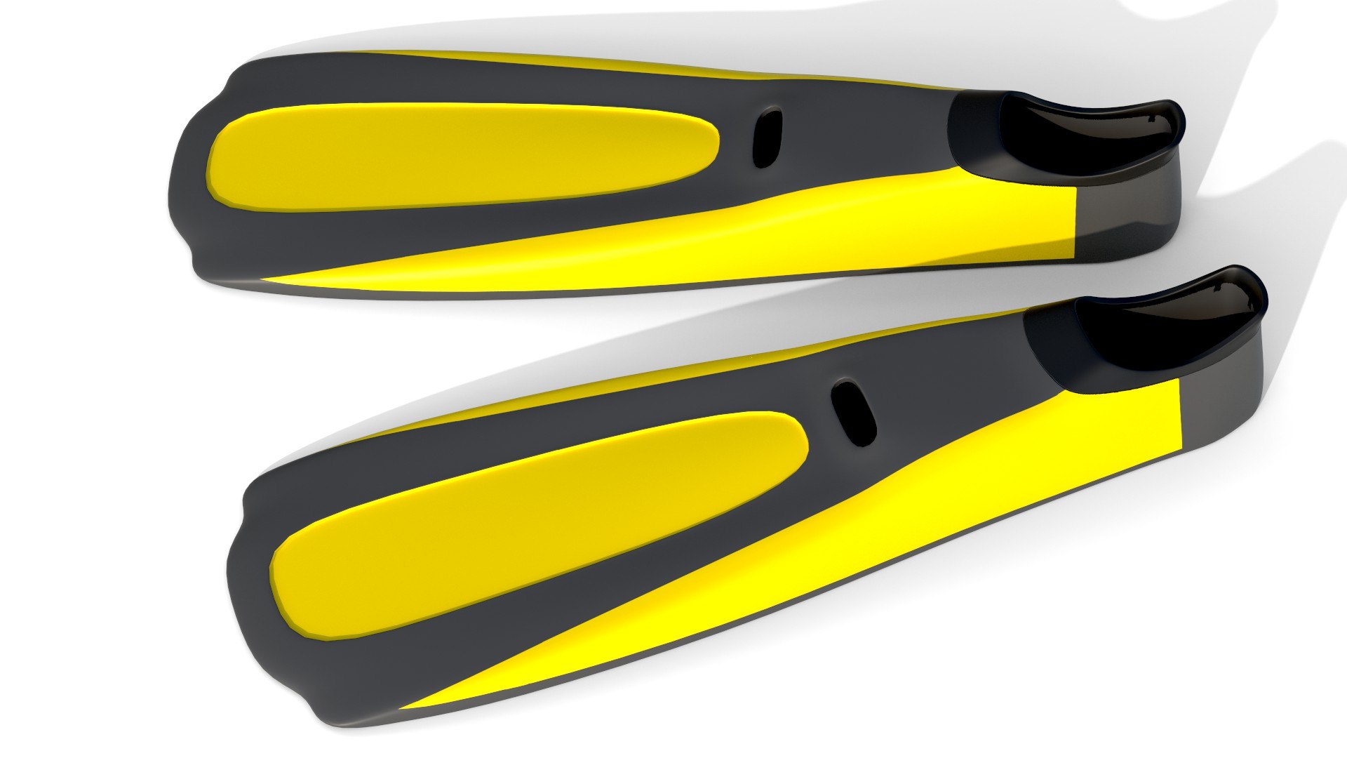 Dive Flippers Yellow 3D Model - TurboSquid 2150989