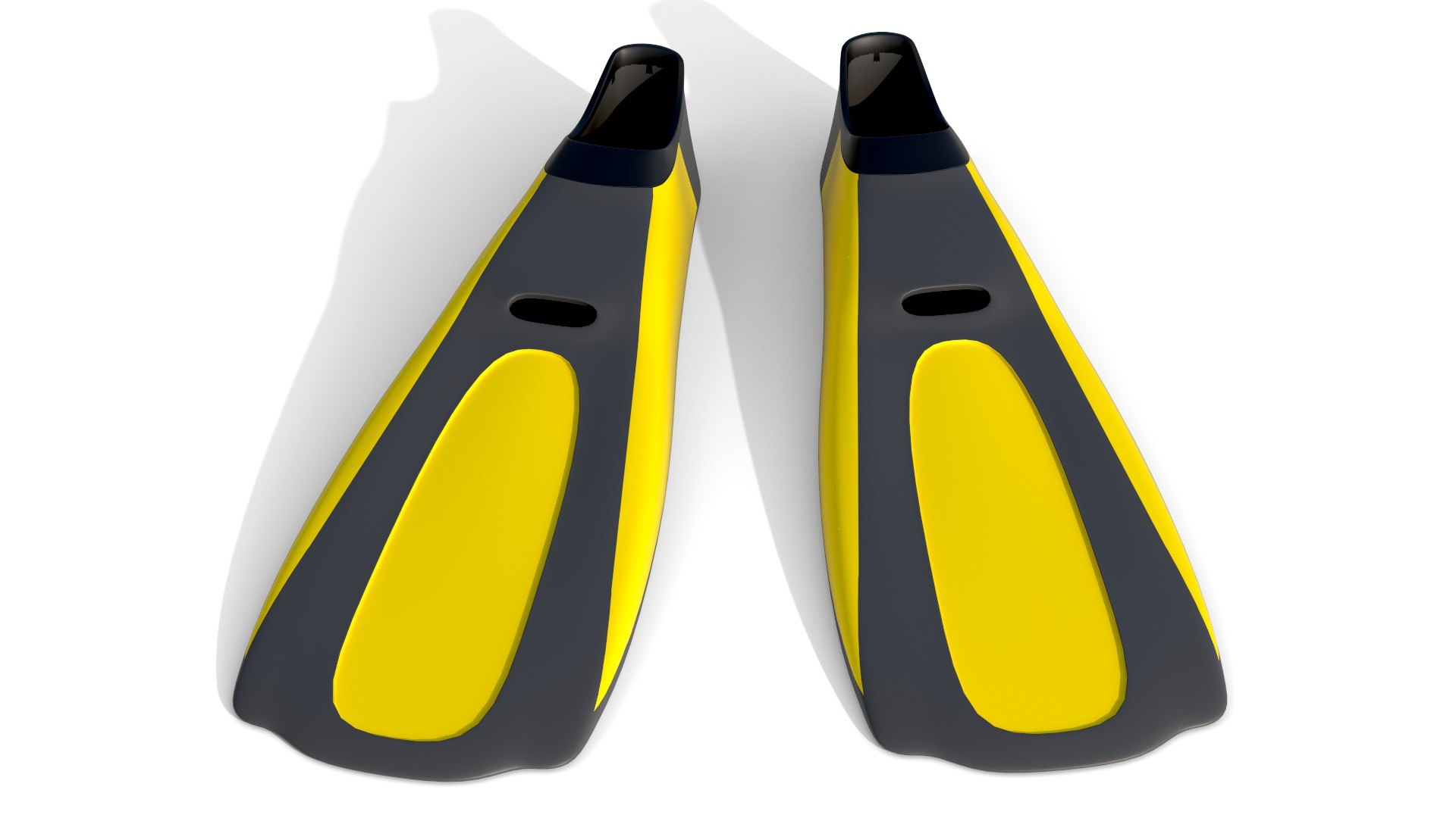 Dive Flippers Yellow 3D Model - TurboSquid 2150989