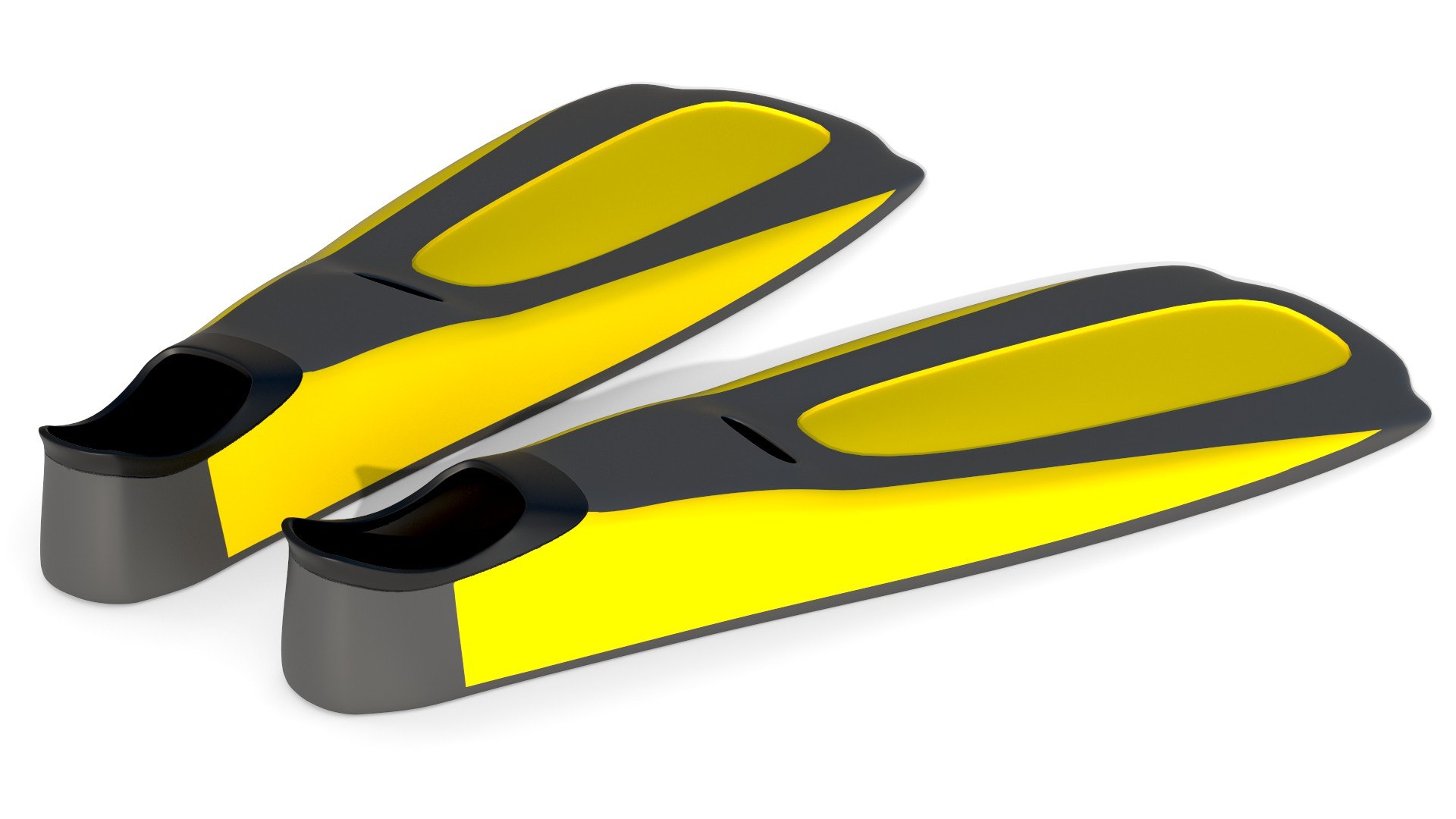 Dive Flippers Yellow 3D Model - TurboSquid 2150989