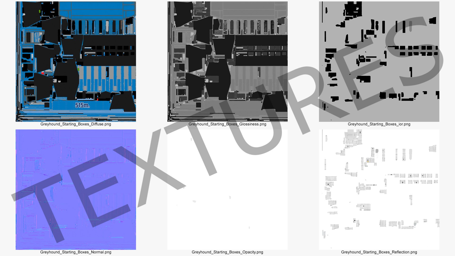 Greyhound Racing Starting Boxes 8 Doors 3D - TurboSquid 1941677