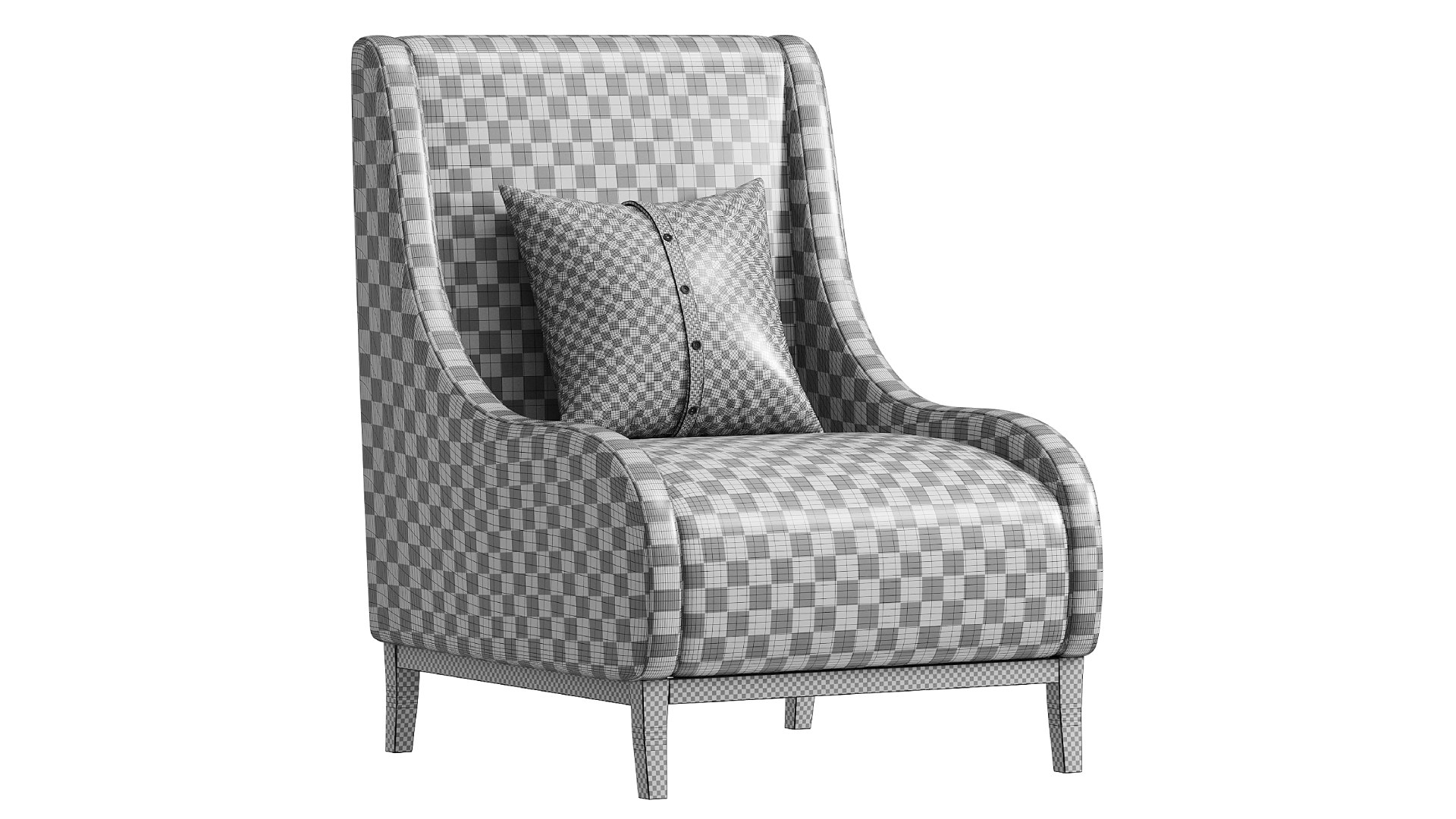 3D Armchair Monako Model - TurboSquid 2196362