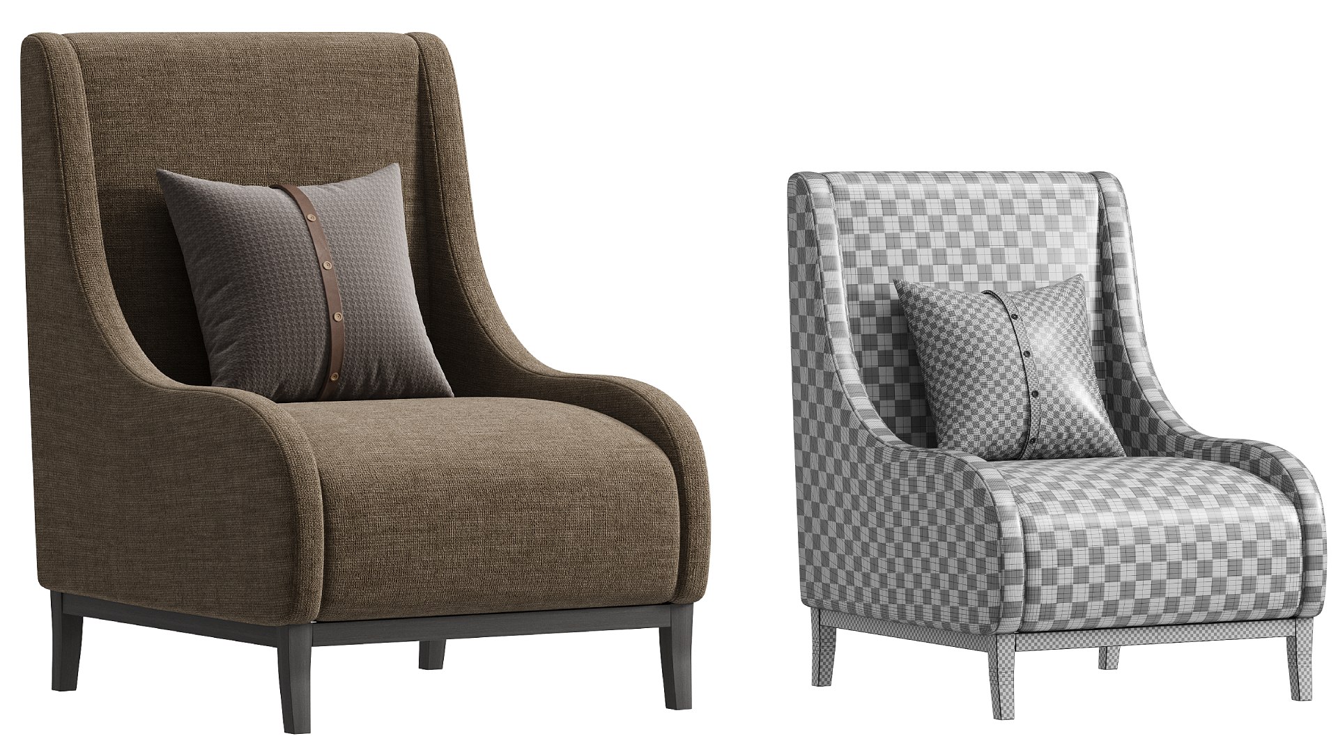 3D Armchair Monako Model - TurboSquid 2196362
