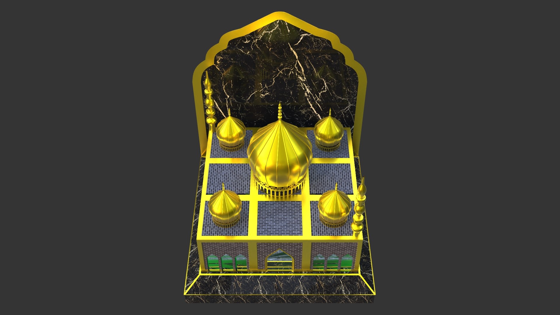 Golden Mosque 3D Model Gift 3D - TurboSquid 2179011