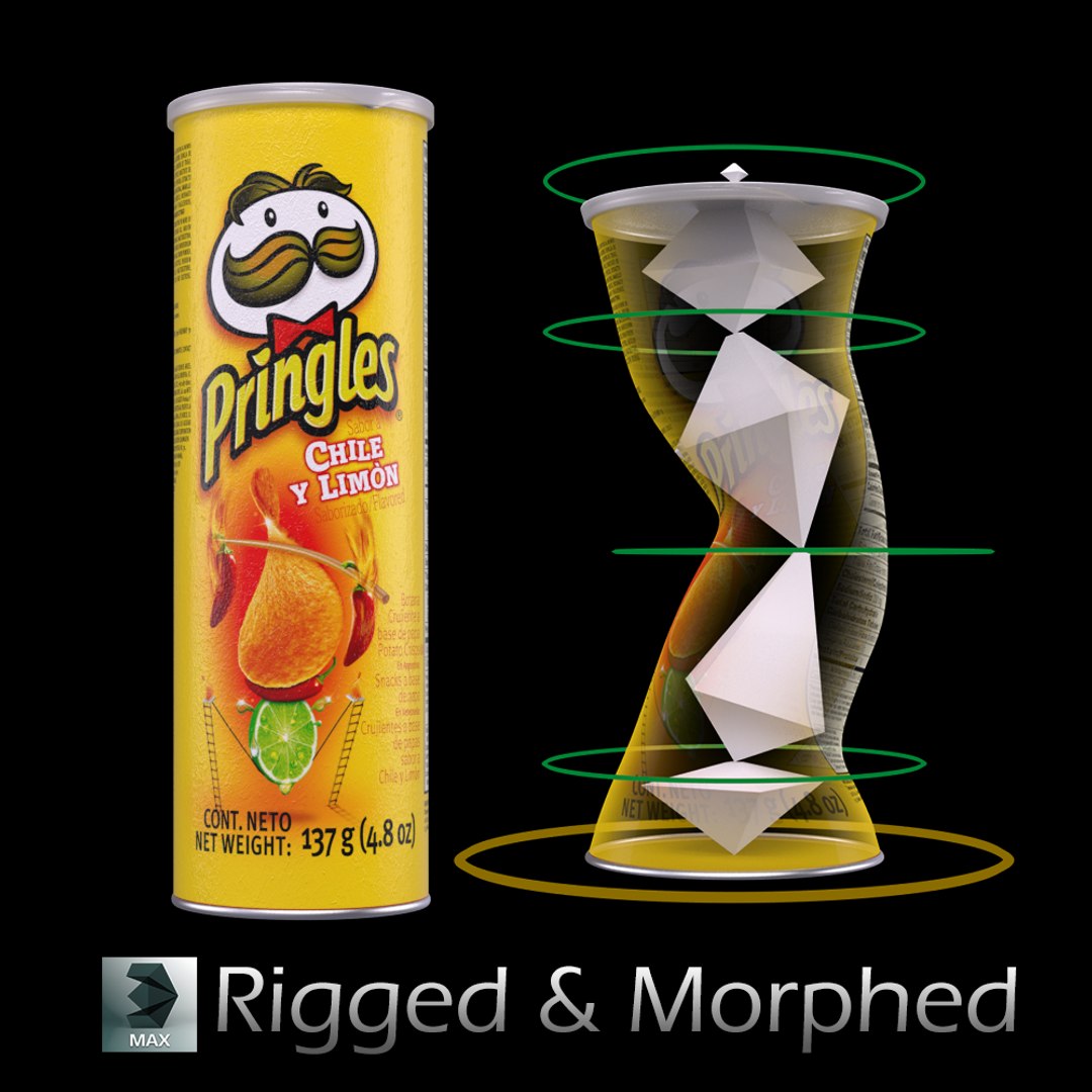 3d Pringles Chile Limon Rigged