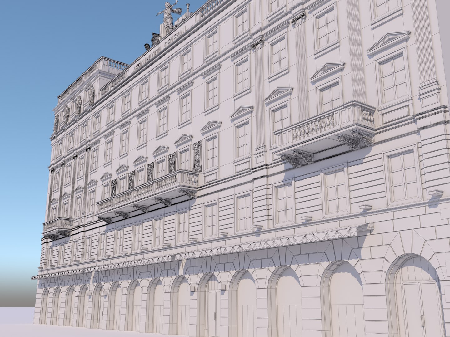 Palazzo stratti building 3D model - TurboSquid 1588935