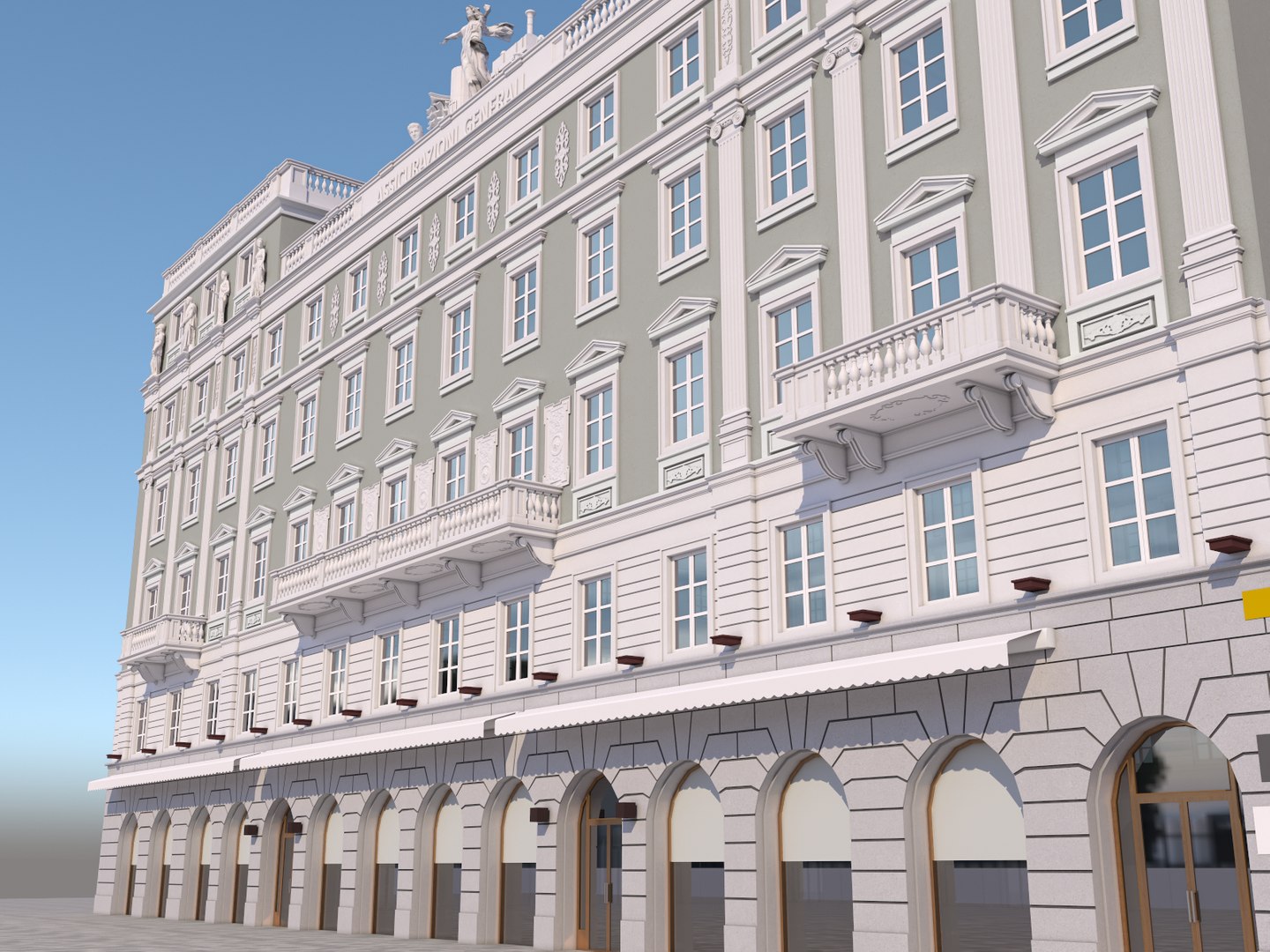 Palazzo stratti building 3D model - TurboSquid 1588935