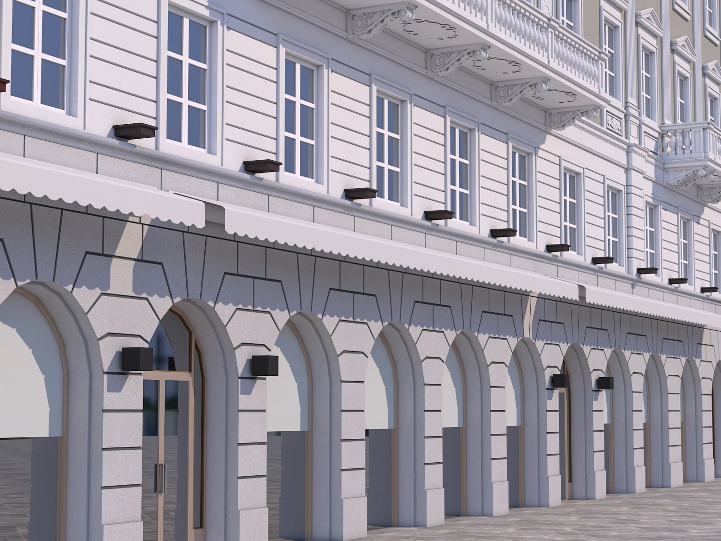 Palazzo stratti building 3D model - TurboSquid 1588935