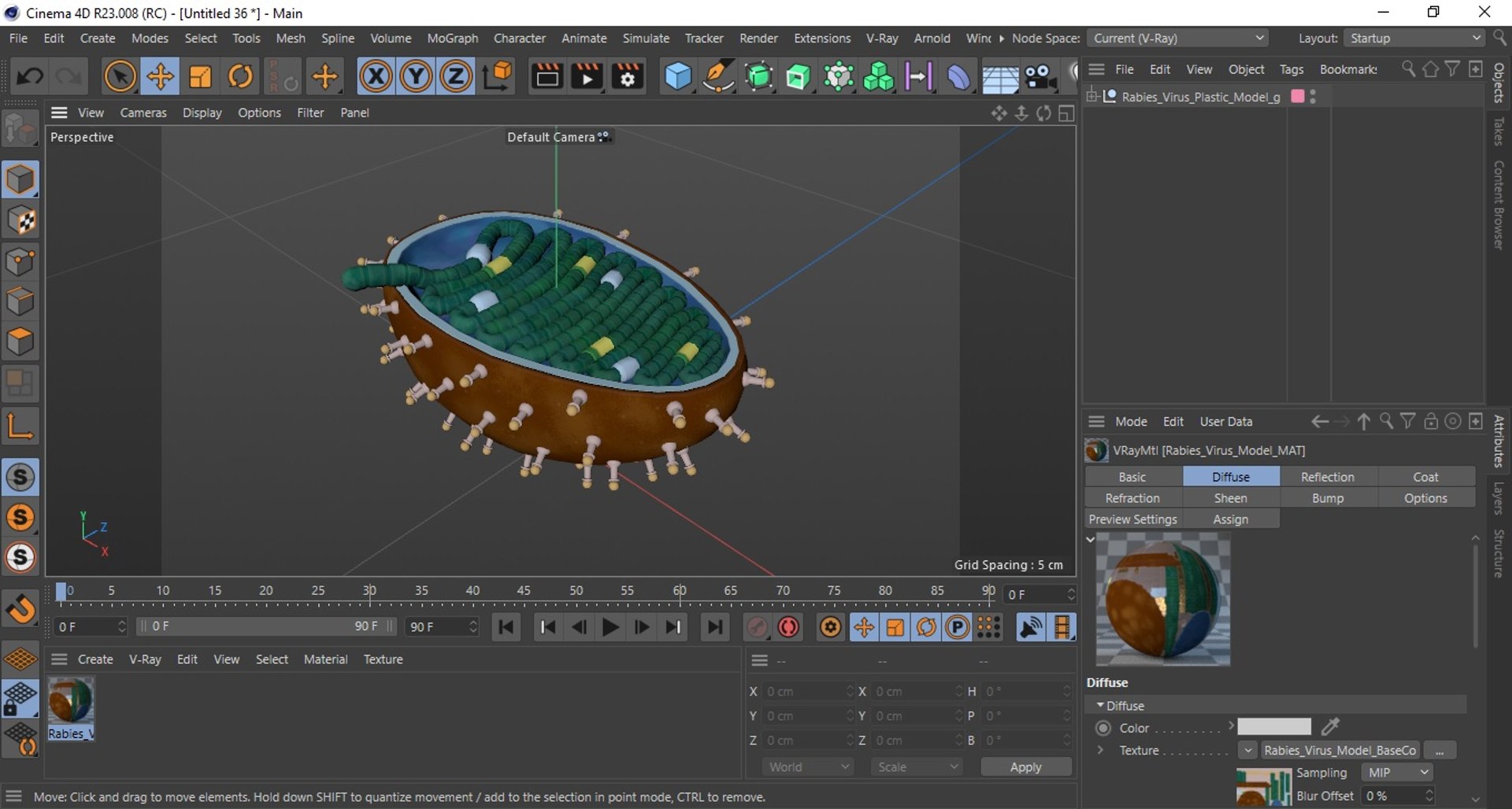 3D Rabies Virus Plastic Model Model - TurboSquid 2386277