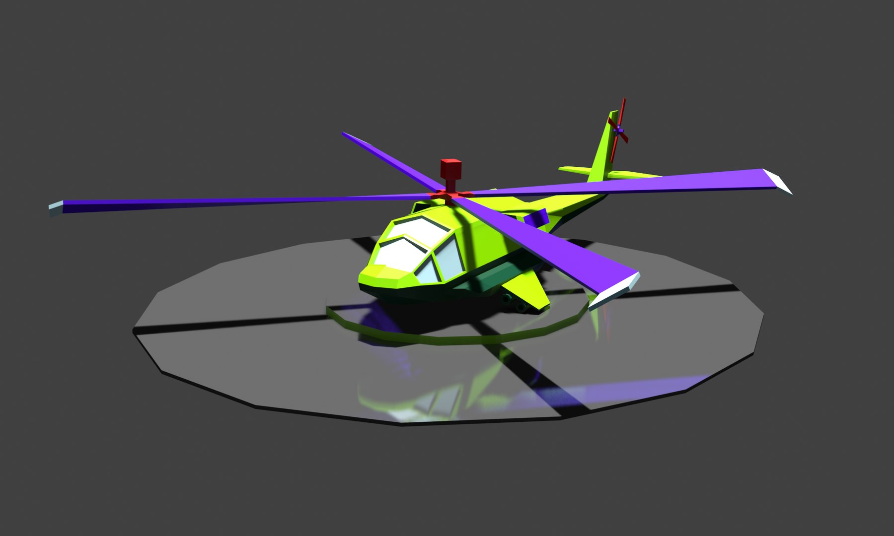 Low Poly Helicopter Model - TurboSquid 1907376