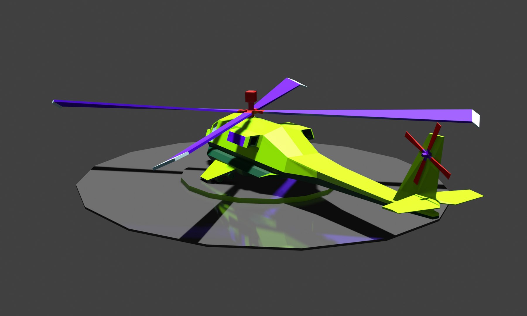 Low Poly Helicopter Model - TurboSquid 1907376