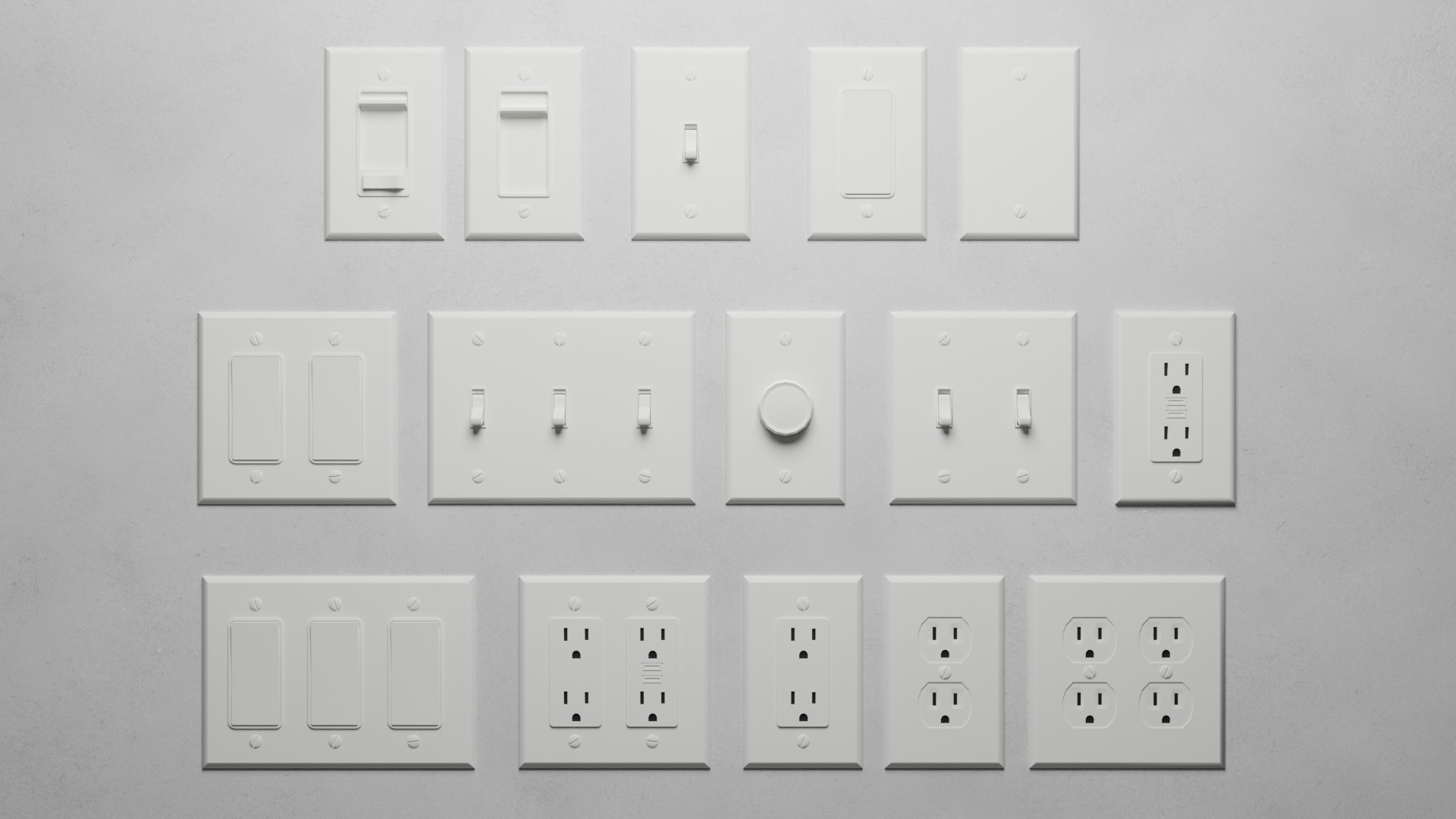 3D Model Switch And Outlet Collection - TurboSquid 1784158